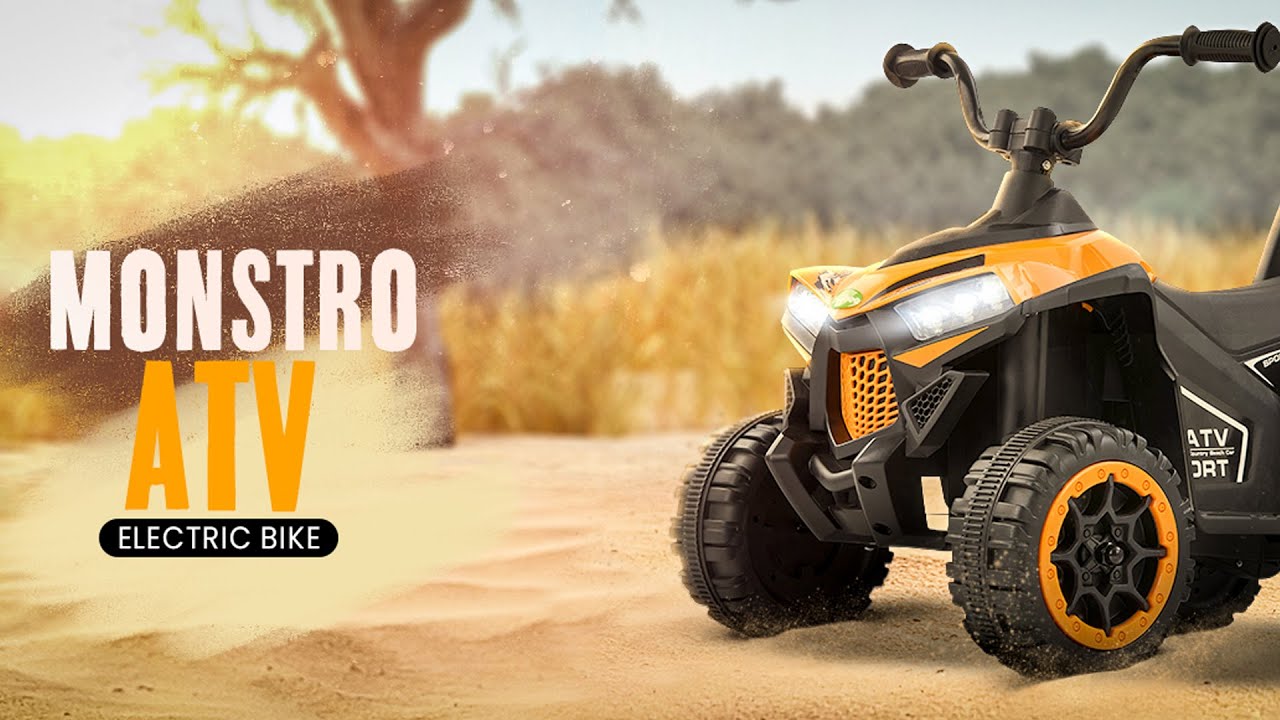 Baybee Monster ATV Rechargeable Battery Operated Electric Kids Bike ...