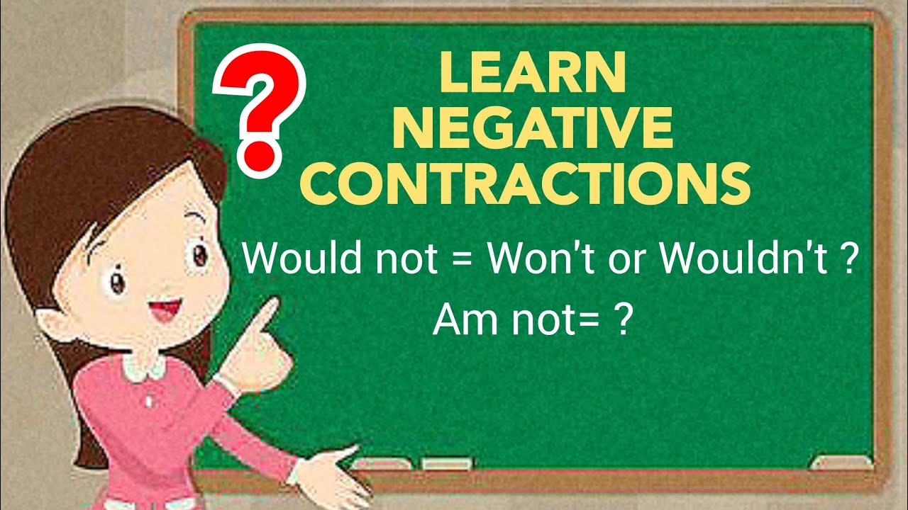 ||contractions by Grammar on Fingertips ||#negativecontractions# ...