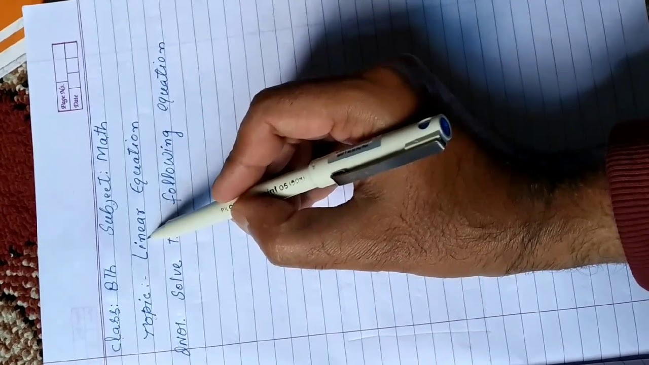 Class:8the Sub:Math Topic:Linear Equation - YouTube