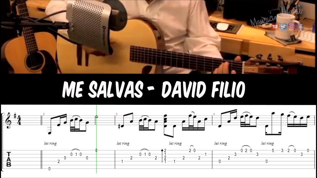 Como tocar Me Salvas de David Filio - YouTube