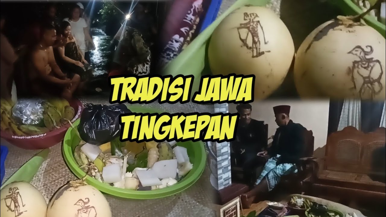 🔴 tradisi Jawa mandi kembang malam hari di acara tingkepan - YouTube