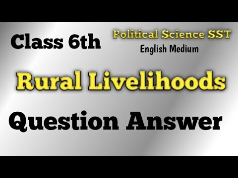 Rural Livelihoods ncert question answer - class 6th SST chapter 8 Rural ...