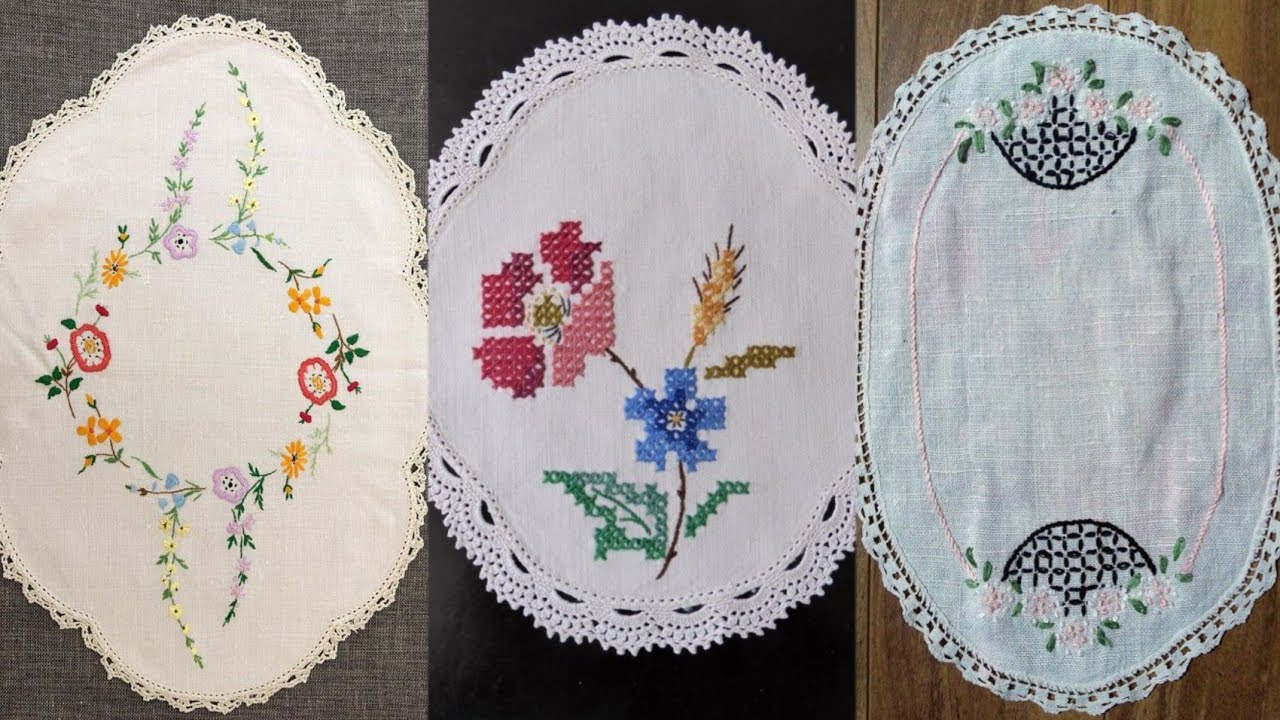 Beautiful Hand Embroidery Designs||Table cloth|table RUNNERS embroidery ...