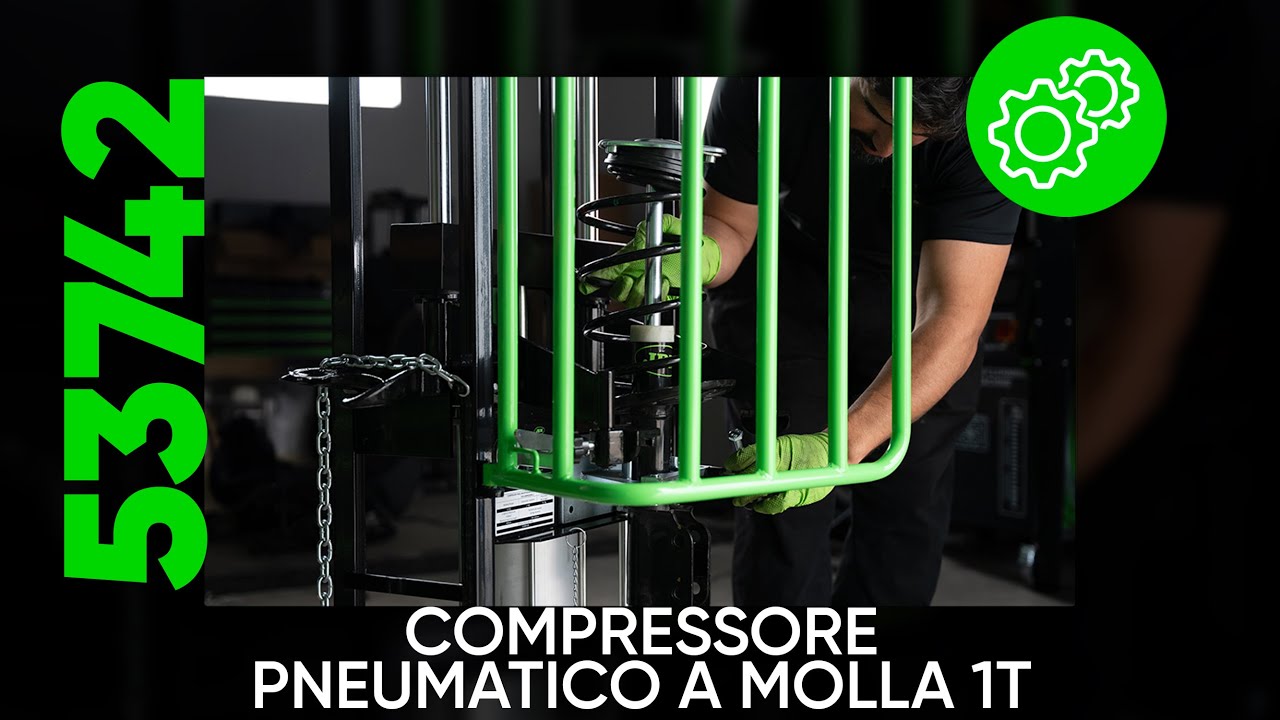 COME UTILIZZARE IL COMPRESSORE A MOLLA PNEUMATICO 1T RIF. 53742 - YouTube