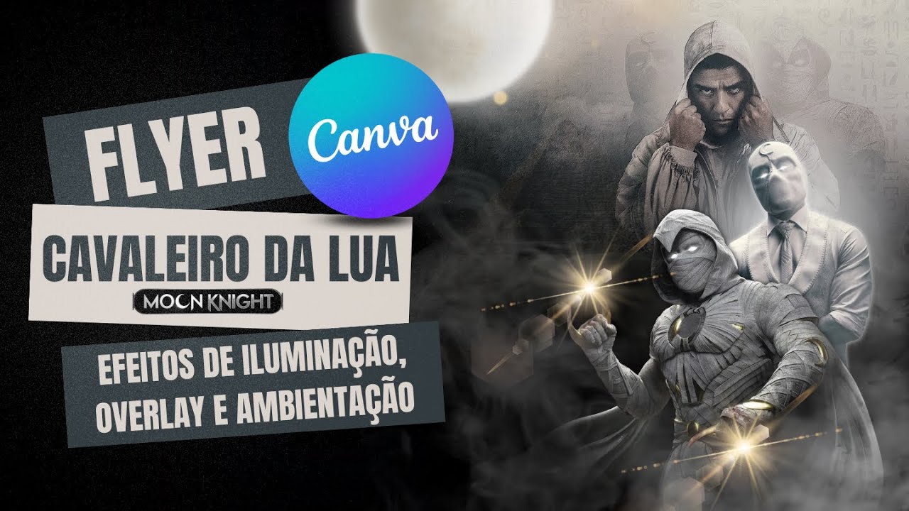 Criando designs incríveis com o Canva: O flyer do seriado Cavaleiro da ...