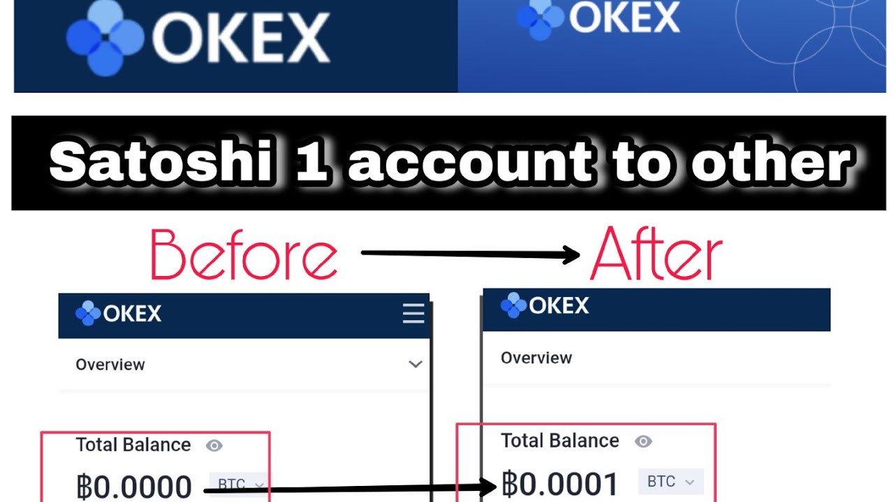 how to transfer one satoshi account to another in #OKex || live proof ...
