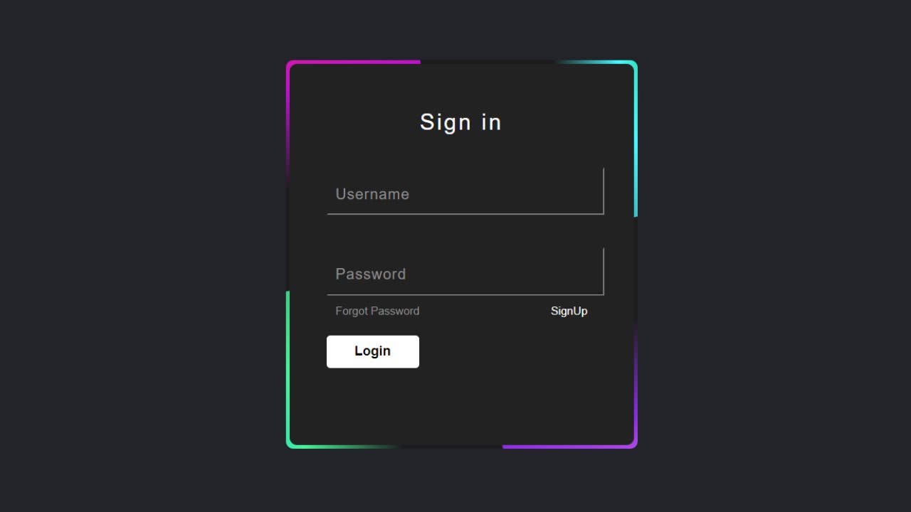 Responsive Sign In Form Using Html And Css Youtube