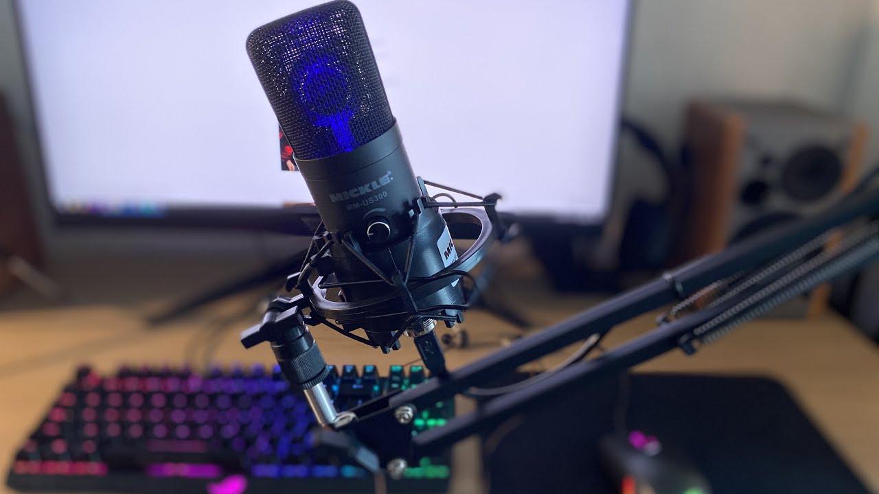 UNBOXING MICKLE MM-US300 USB Condenser Microphone with volume control ...