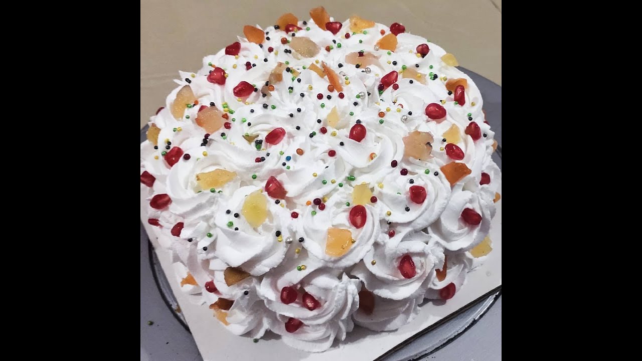 Mix fruit cake||Mix fruit cake kaise banaye|| fresh fruit cake design ...
