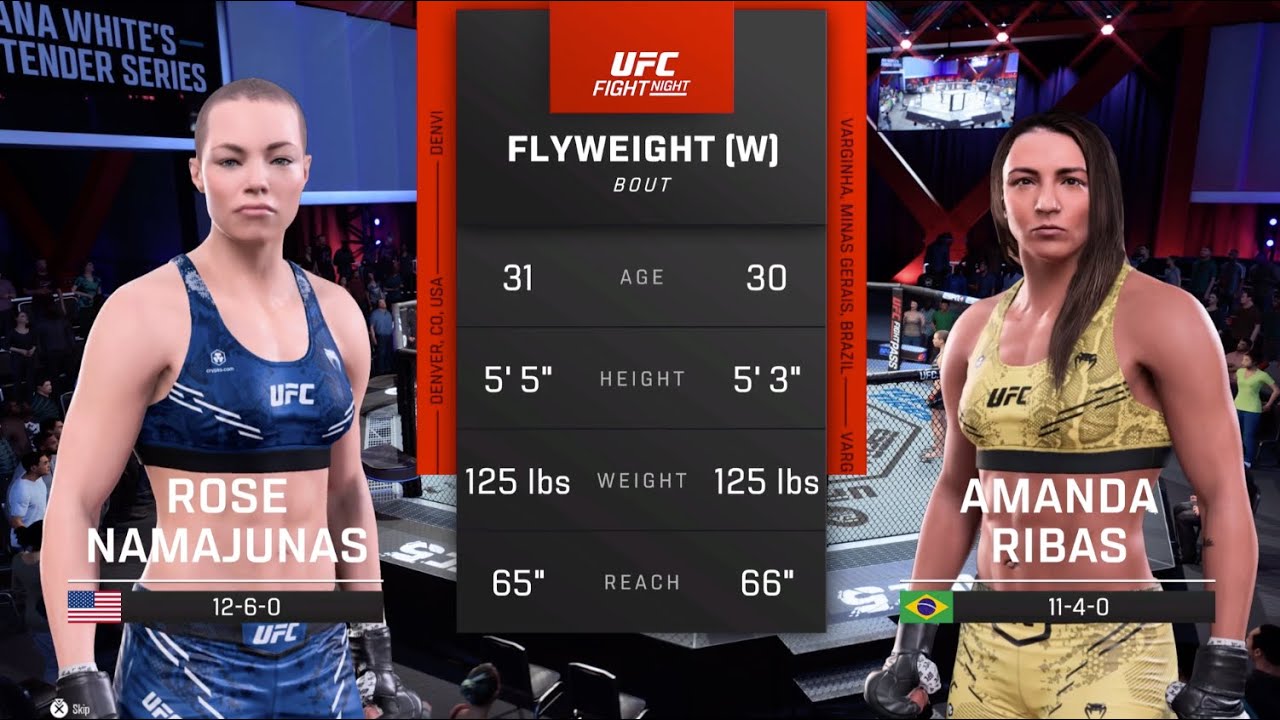 UFC Fight Night 240 Rose Namajunas vs Amanda Ribas UFC 5 FW Fight ...