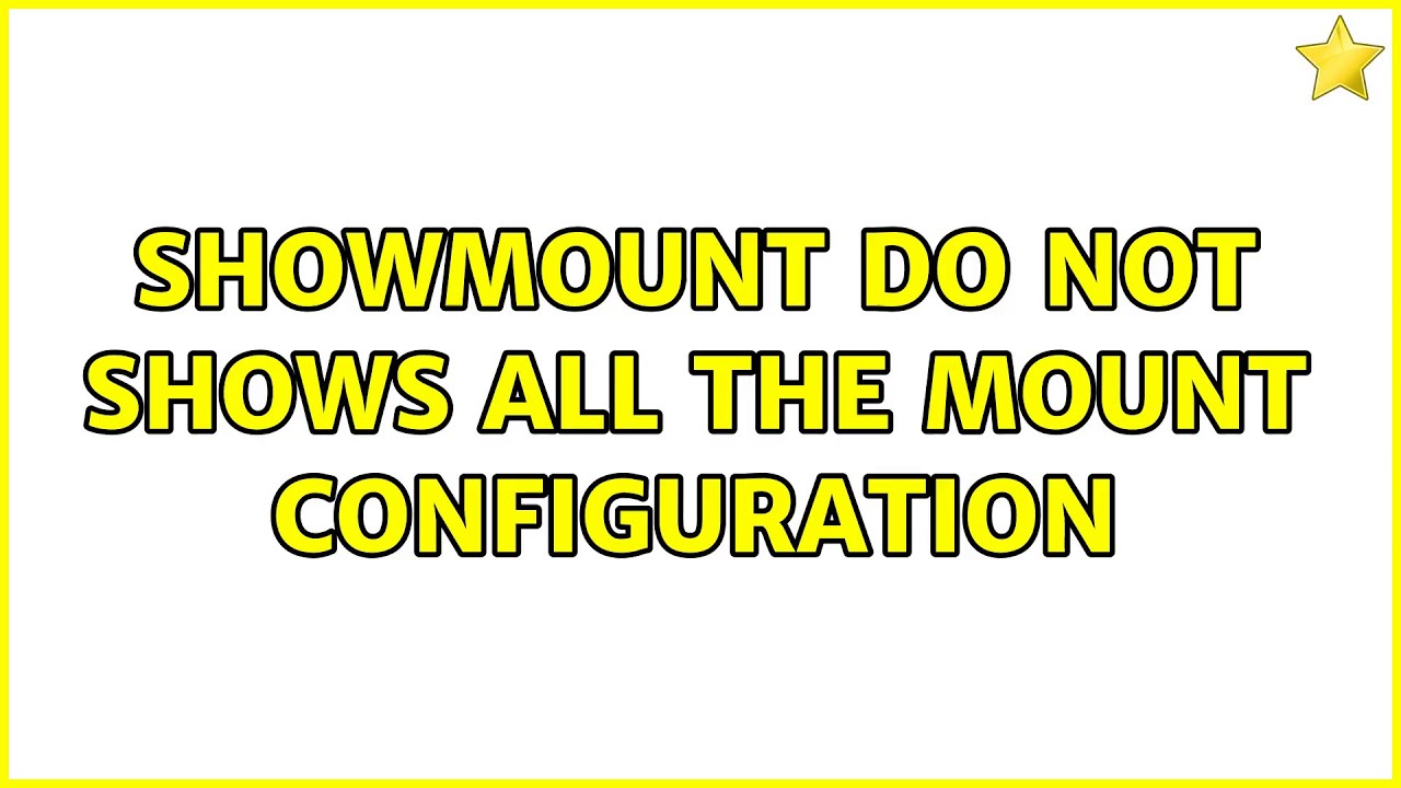 Unix & Linux: showmount do not shows all the mount configuration - YouTube