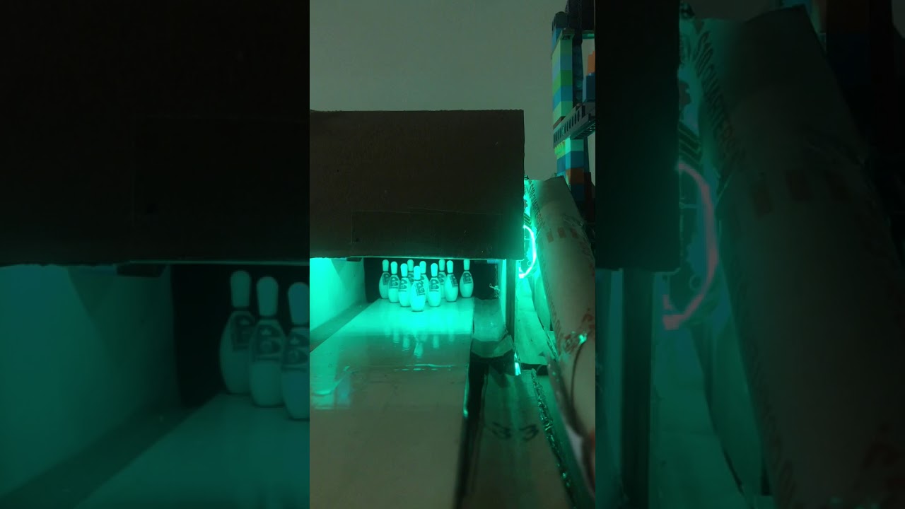 New mini bowling lane rake test - YouTube