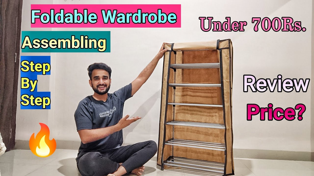 Foldable Wardrobe Unboxing, Review, Price / Wardrobe Under 700Rs ...