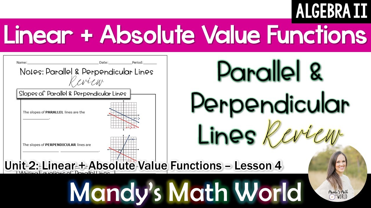 Algebra 2 Parallel and Perpendicular Lines Review - YouTube
