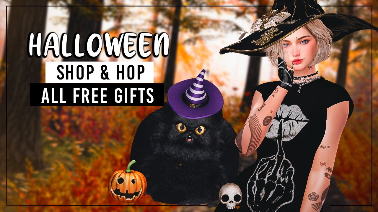 SHOP & HOP Halloween | ALL FREE GIFTS Unboxing | Second Life event ...
