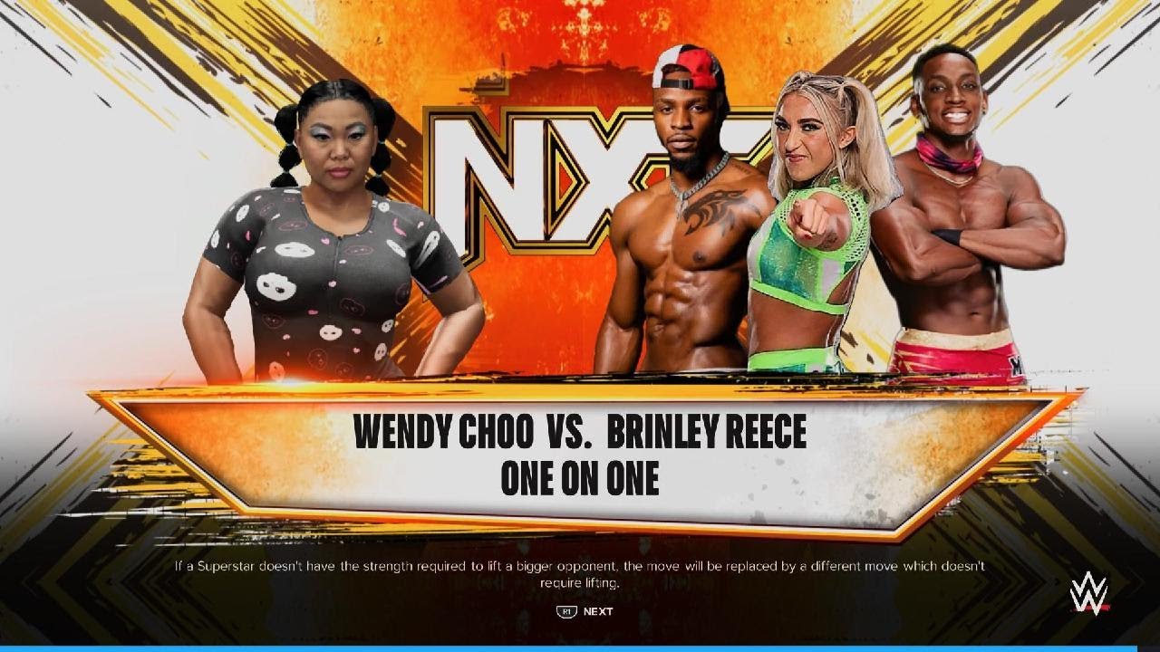 Wendy Choo vs Brinley Reece WWE 2K24 June 11th NXT 2024 - YouTube