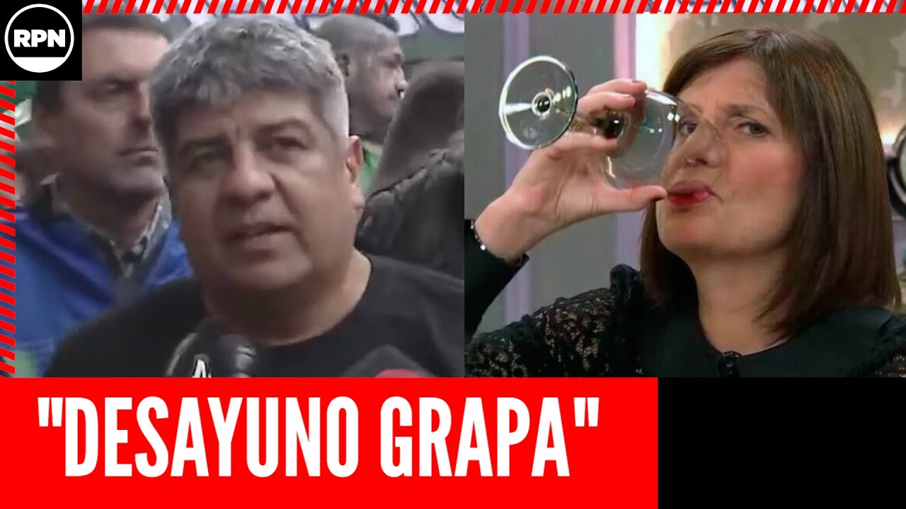Moyano le cantó las 40 a Bullrich: "DESAYUNO GRAPA" - YouTube