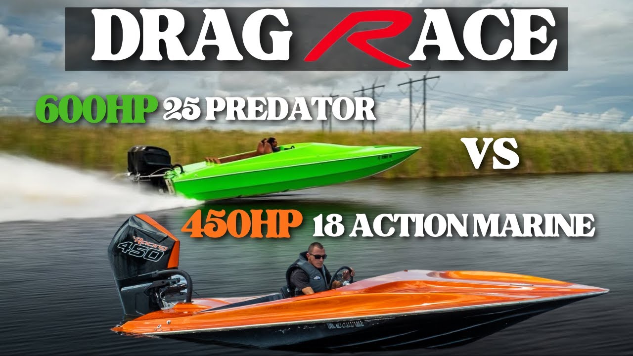 DRAG RACE: 450R 18 Action Marine vs Twin 300 25 Predator - YouTube