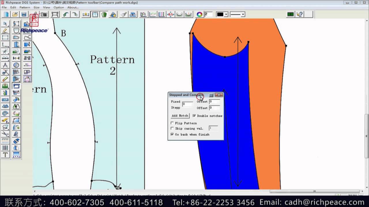 How to Compare Path Work In Richpeace Garment CAD - YouTube