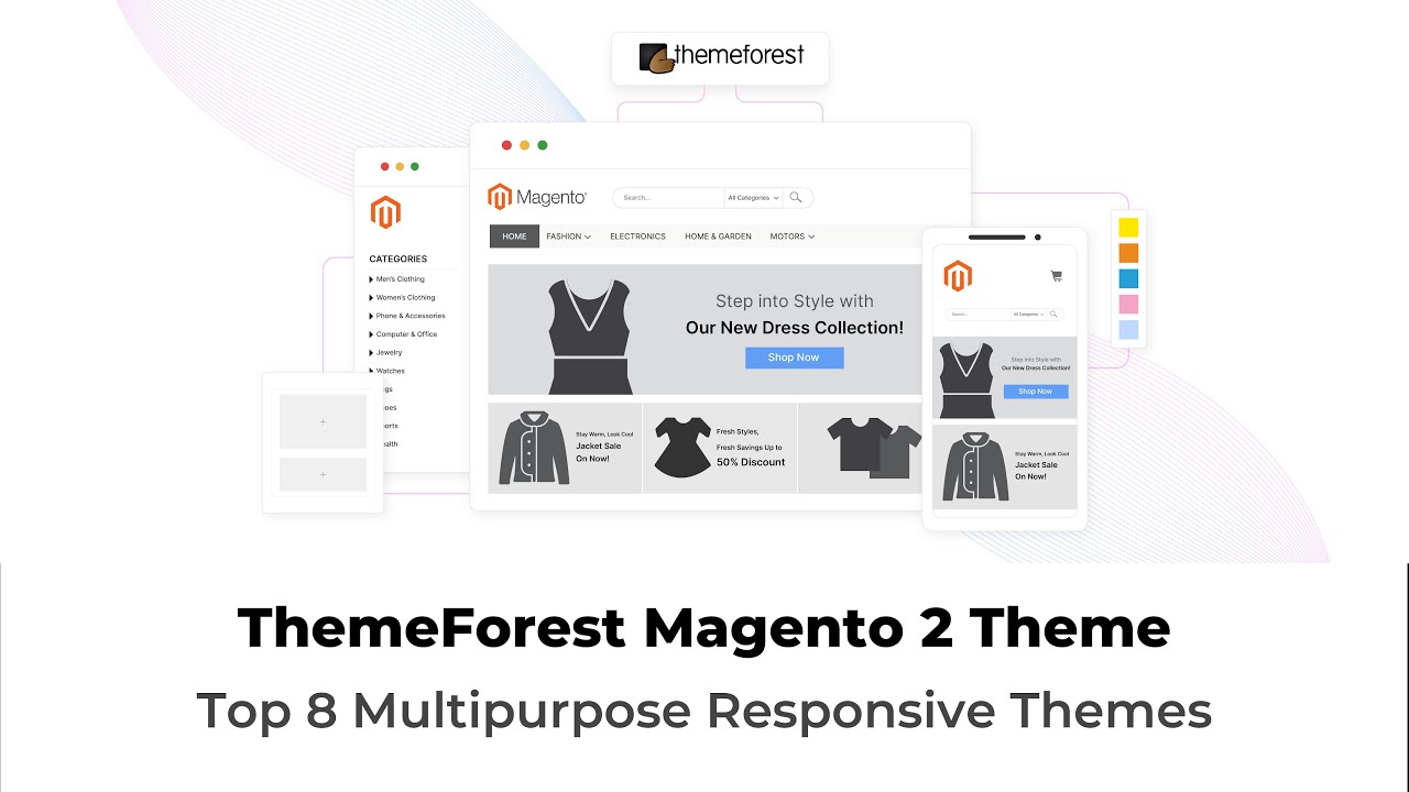 Top 8 Multipurpose Responsive Themes for Magento 2 from ThemeForest - YouTube