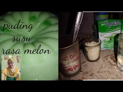 Resep puding susu rasa melon - YouTube