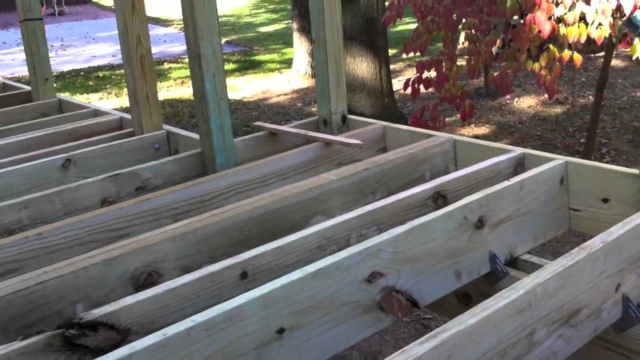 Adding blocking to deck structure - YouTube