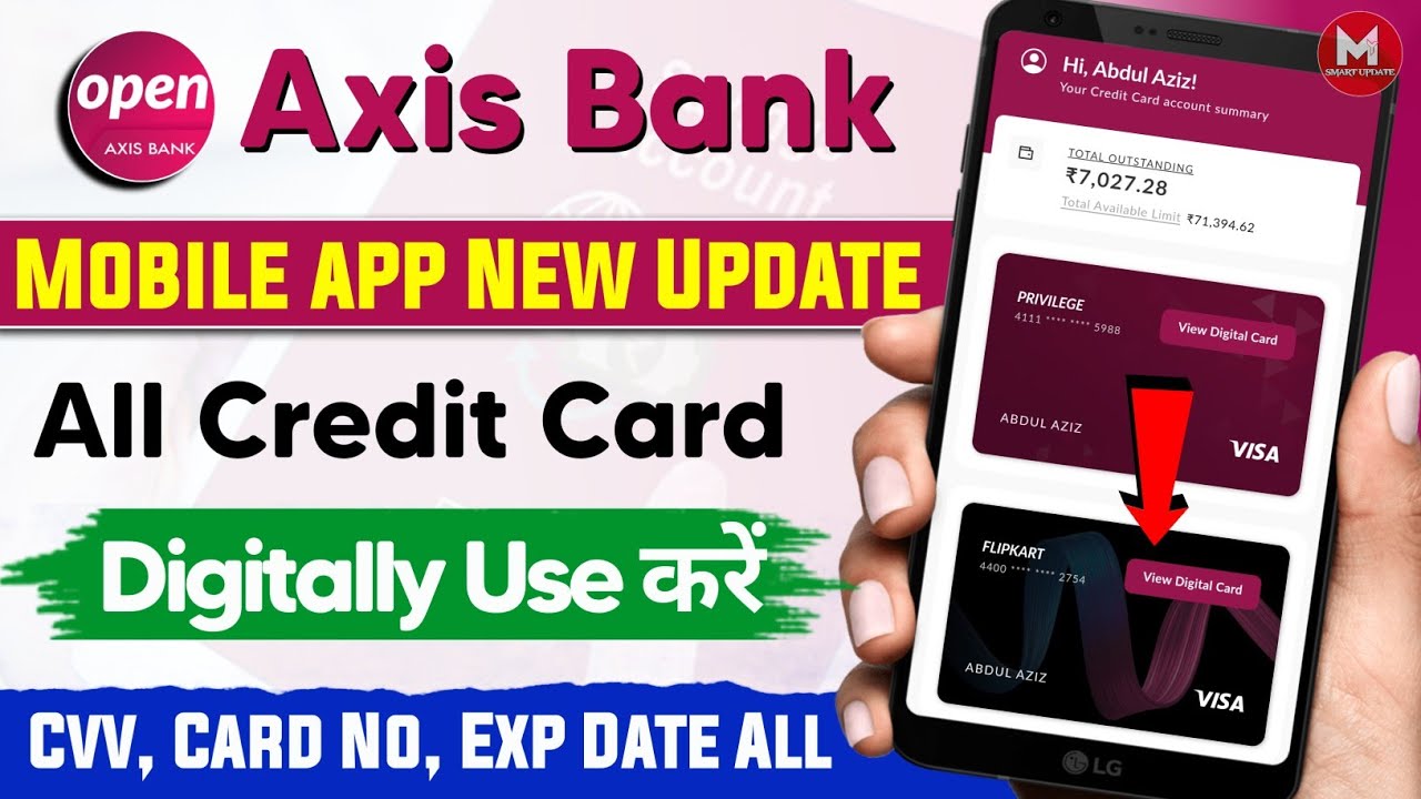 Axis Bank New Update 🔥 । How to Use Axis Credit Card Digitally on Axis ...