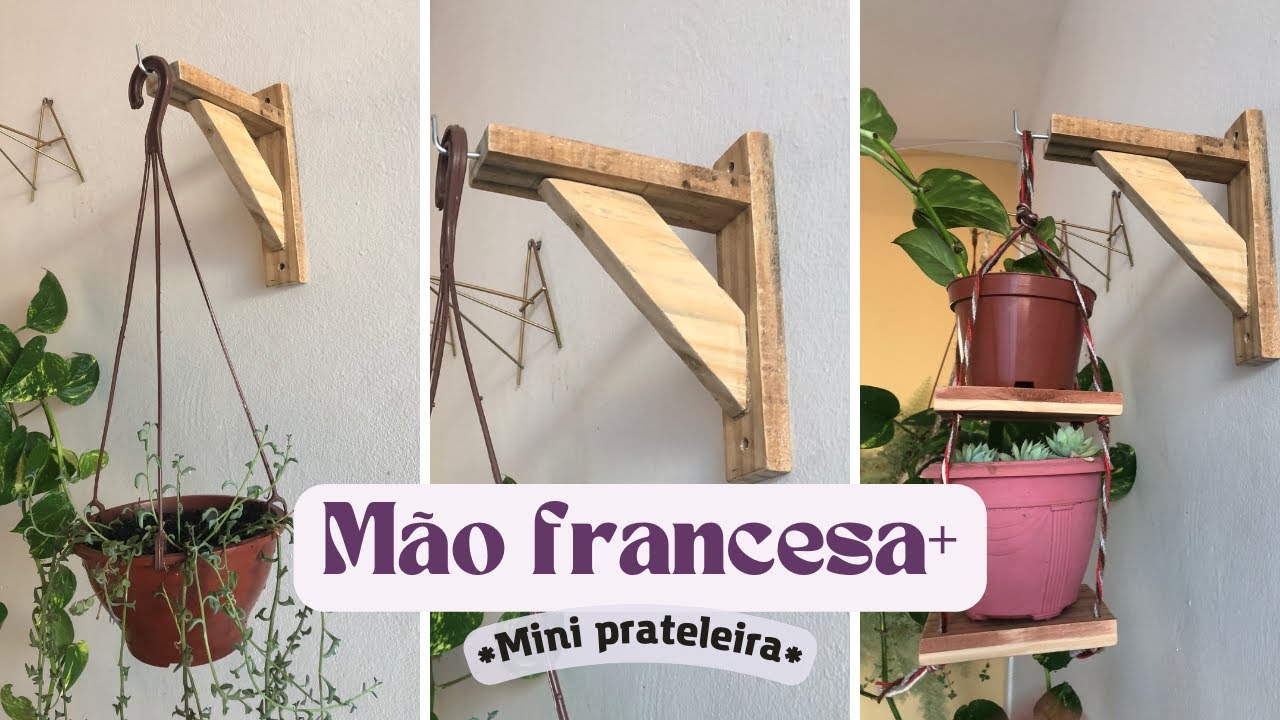 DIY: Como fazer uma Mão Francesa e mini prateleira de Madeira - YouTube
