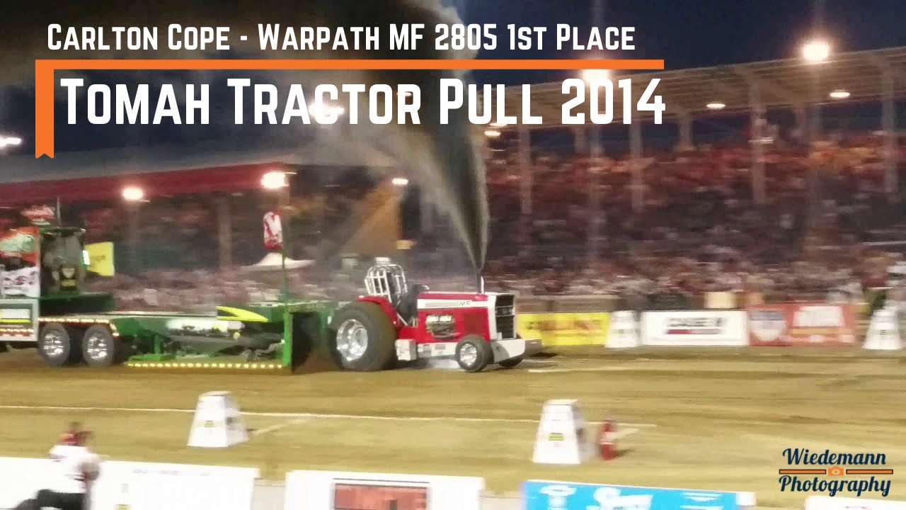#TBT - Tomah Tractor Pull 2014 - Carlton Cope - Warpath Massey Ferguson 2805 1st Place - YouTube
