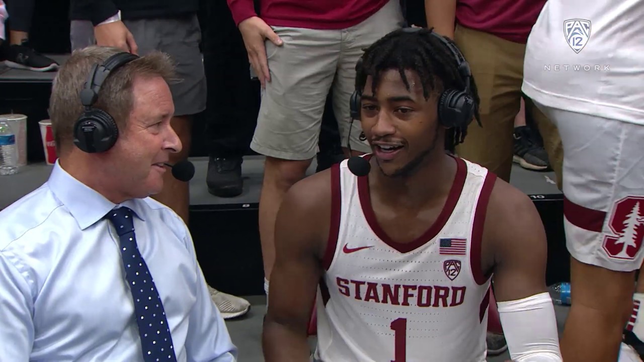 Stanford's Daejon Davis talks after win over Santa Clara - YouTube