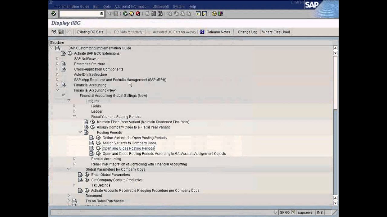 SAP Opening And Closing Posting Periods - YouTube