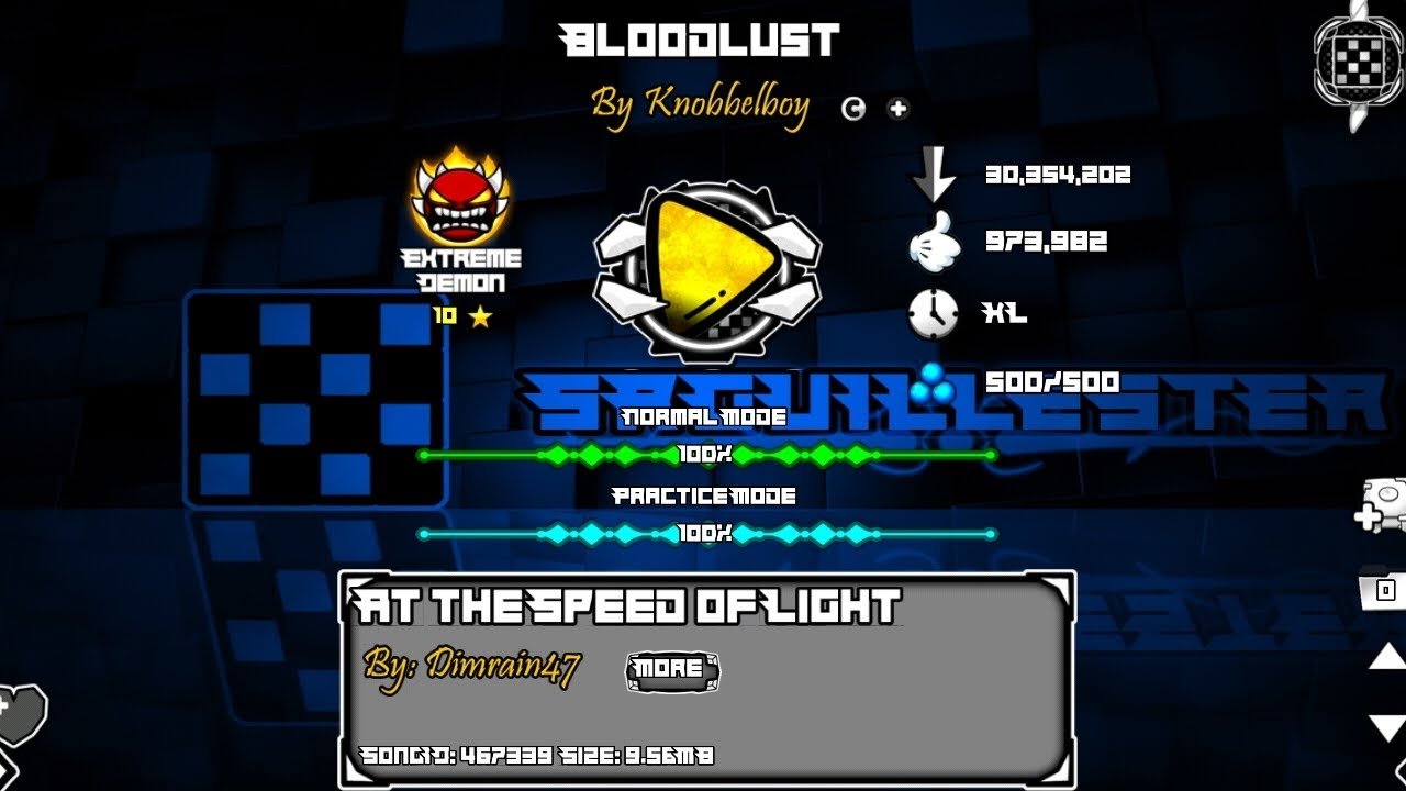 (Extreme Demon) Bloodlust 100% | By Knobbelboy Geometry Dash - YouTube
