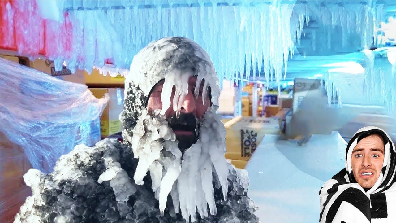 24 hours inside freezer challenge.. - YouTube