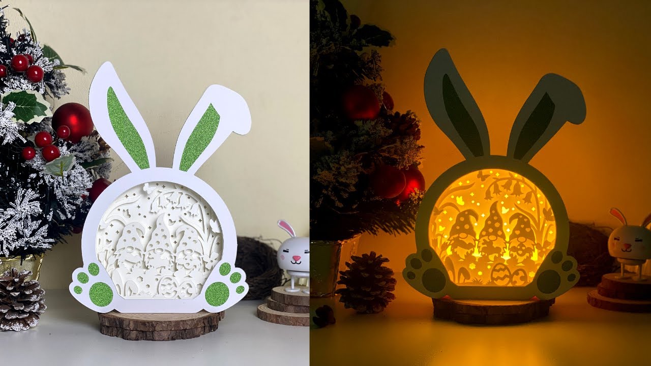 How To Make A Paper Cut Bunny Round Box - YouTube