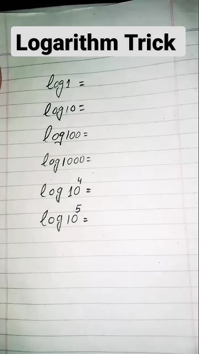 Log Table Trick #short #shorts - YouTube