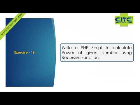 PHP Calculate Power of Given Number Using Recursive Function Video ...