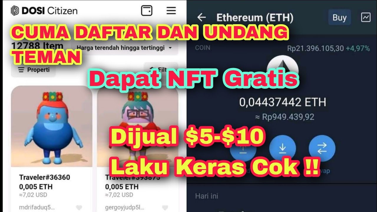 DOSI NFT DAFTAR LANGSUNG DAPAT NFT GRATIS DIJUAL $5 - $10 LAKU KERAS - YouTube