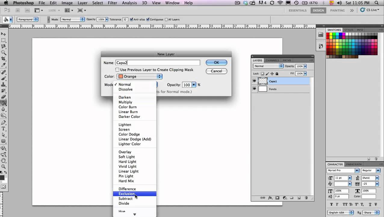 Curso Photoshop: Crea una Capa Nueva - YouTube