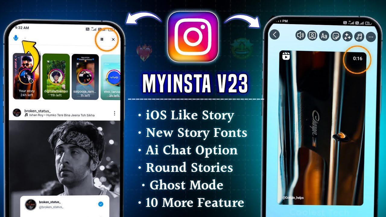 my insta new update ⚡ my insta new features | myinsta v23 / Honista ...