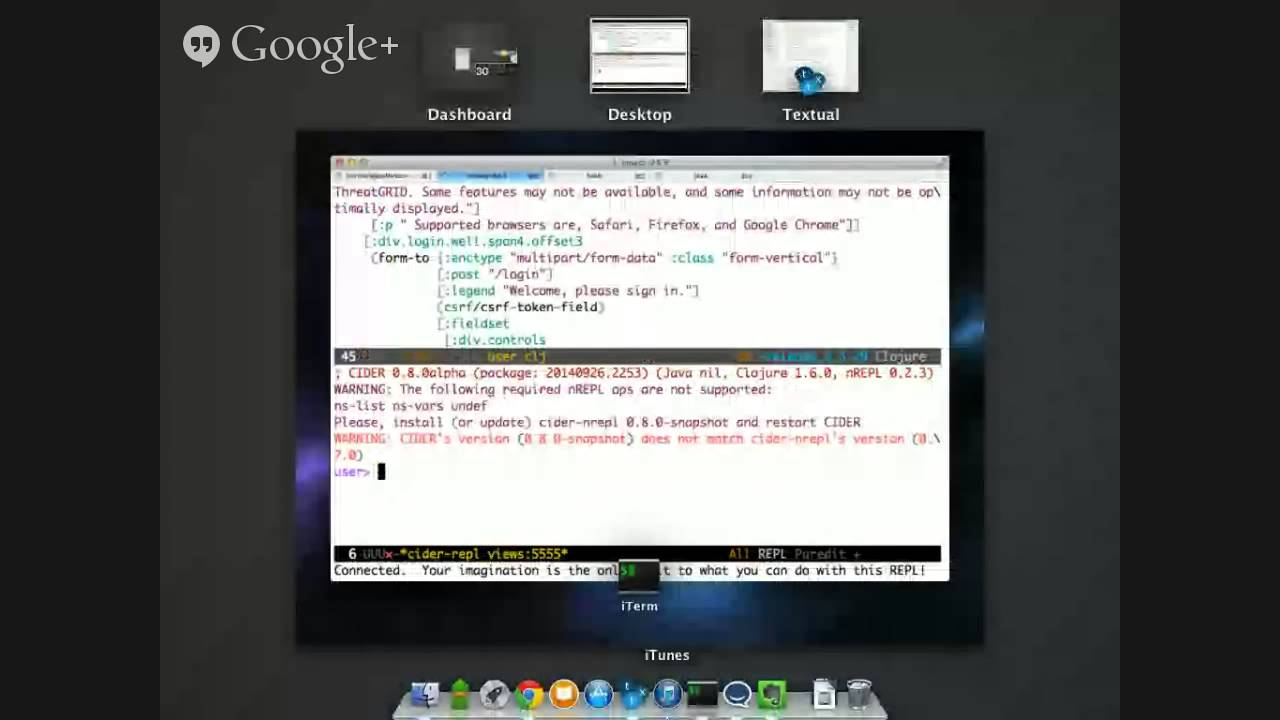 Emacs Atx September 2014 Compilation Buffers Clojure Dev With Cider Youtube