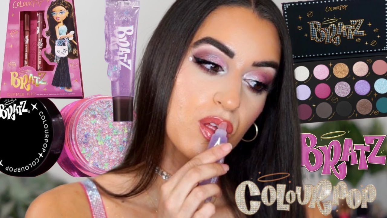 LETS TURN INTO A BRATZ DOLL!! COLOURPOP x BRATZ MAKEUP COLLECTION TUTORIAL - YouTube