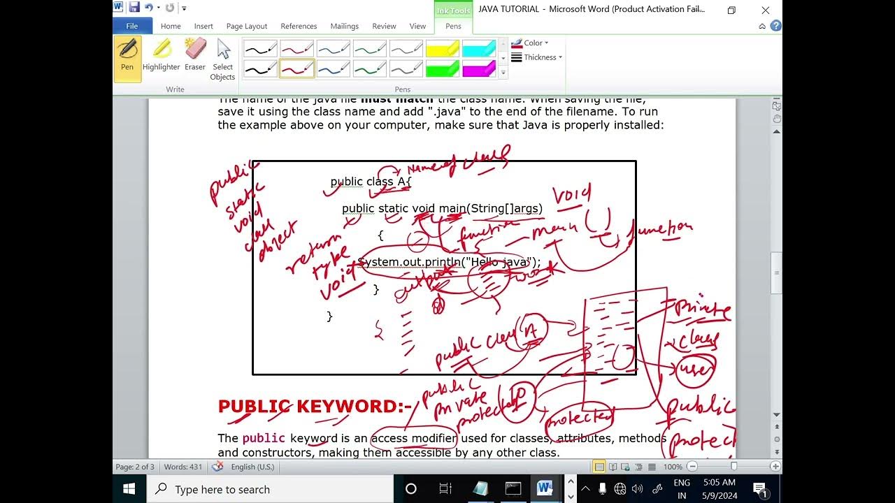 JAVA LECTURE - 3//CLASS, OBJECT, STATIC AND PUBLIC KEYWORDS IN JAVA ...