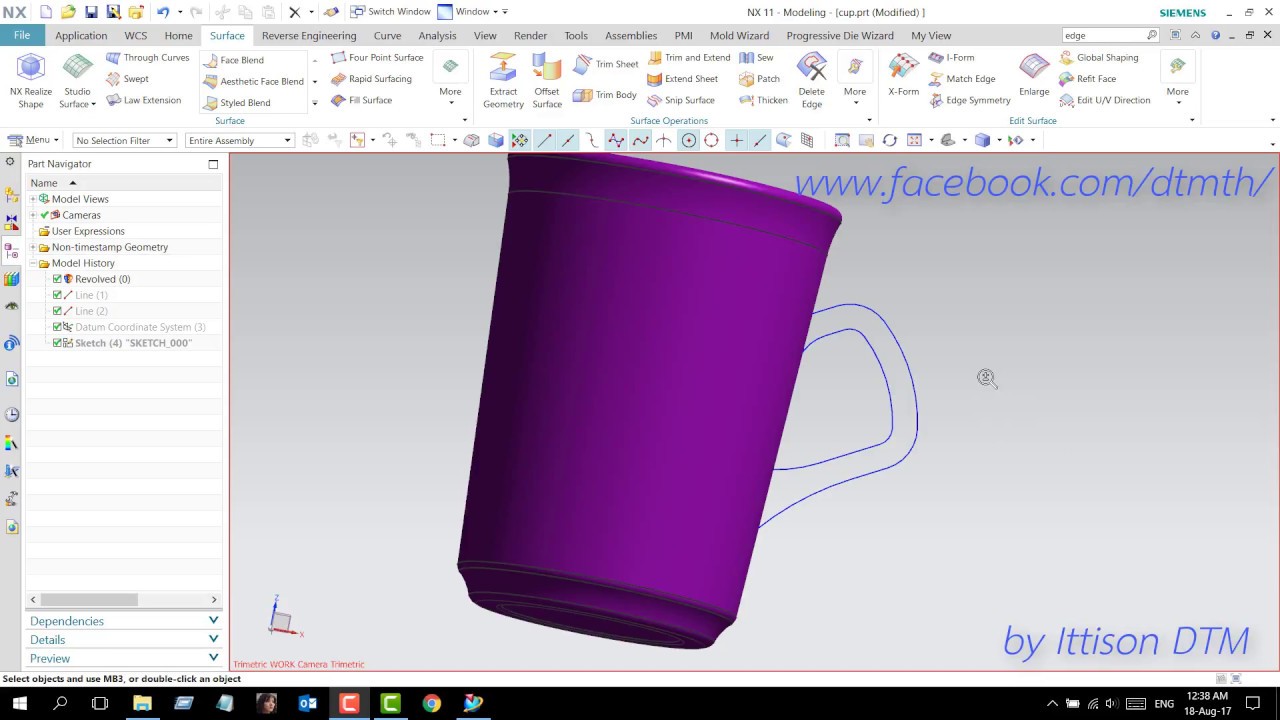 NX11.0 Variational Sweep - YouTube