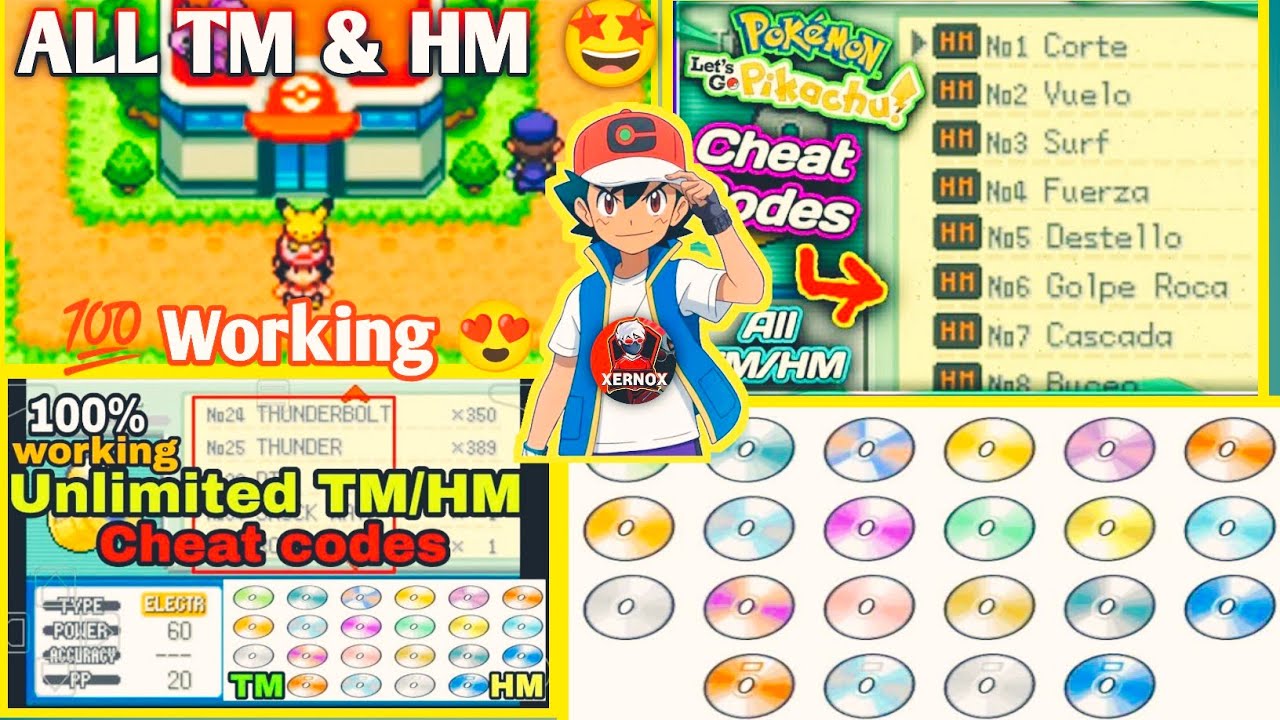 Pokemon Let's go Pikachu All TM & HM Cheat Code 🤩 No Fake 💯 Working ...