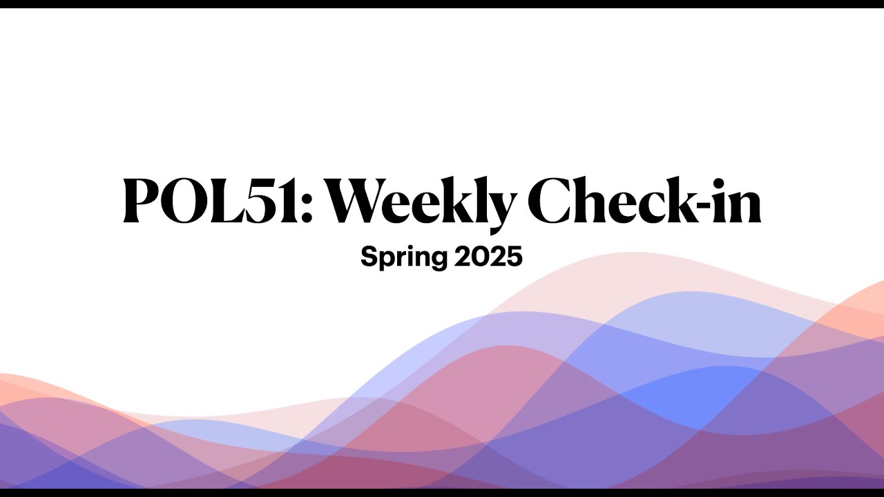 Week 1 Check-in (POL51) - YouTube