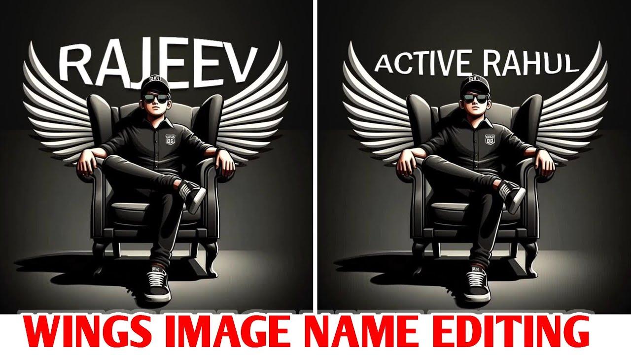 How To Create 3D Ai Wings Name Image Trending Wings Name Photo Editing ...