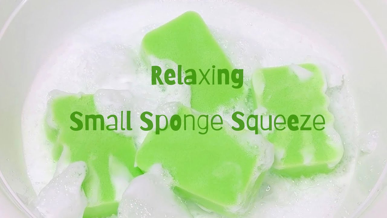 ASMR Sponge 835.Relaxing Small Sponge Squeeze - YouTube