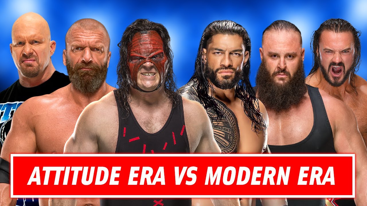 Kane & Triple H & Stone Cold vs. Roman Reigns & Braun Strowman & Drew ...