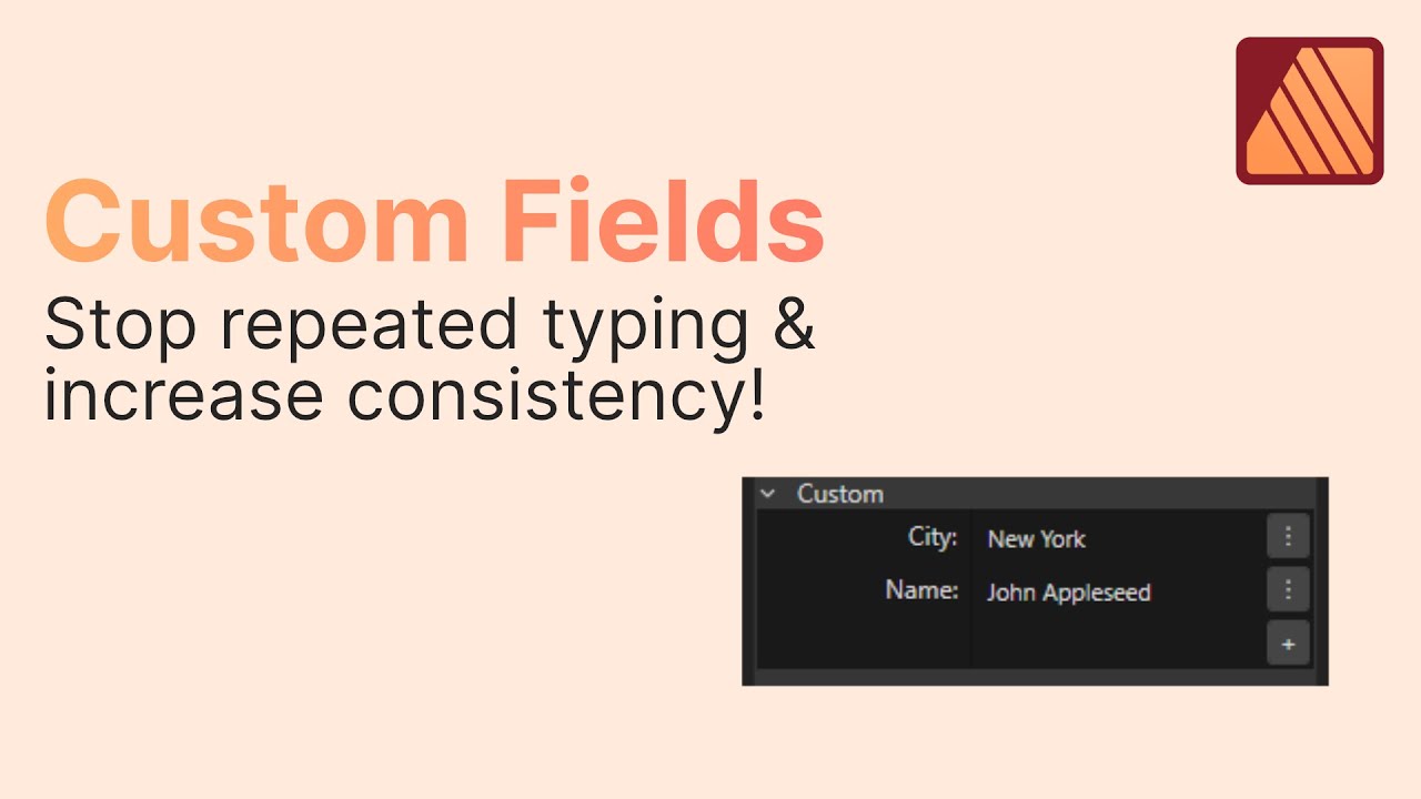 FINALLY! Custom Fields in Affinity Publisher 2.2 - YouTube