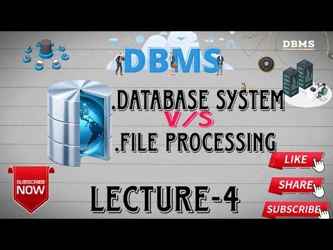 L-4//Database system//file processing//database system v/s file processing system - YouTube